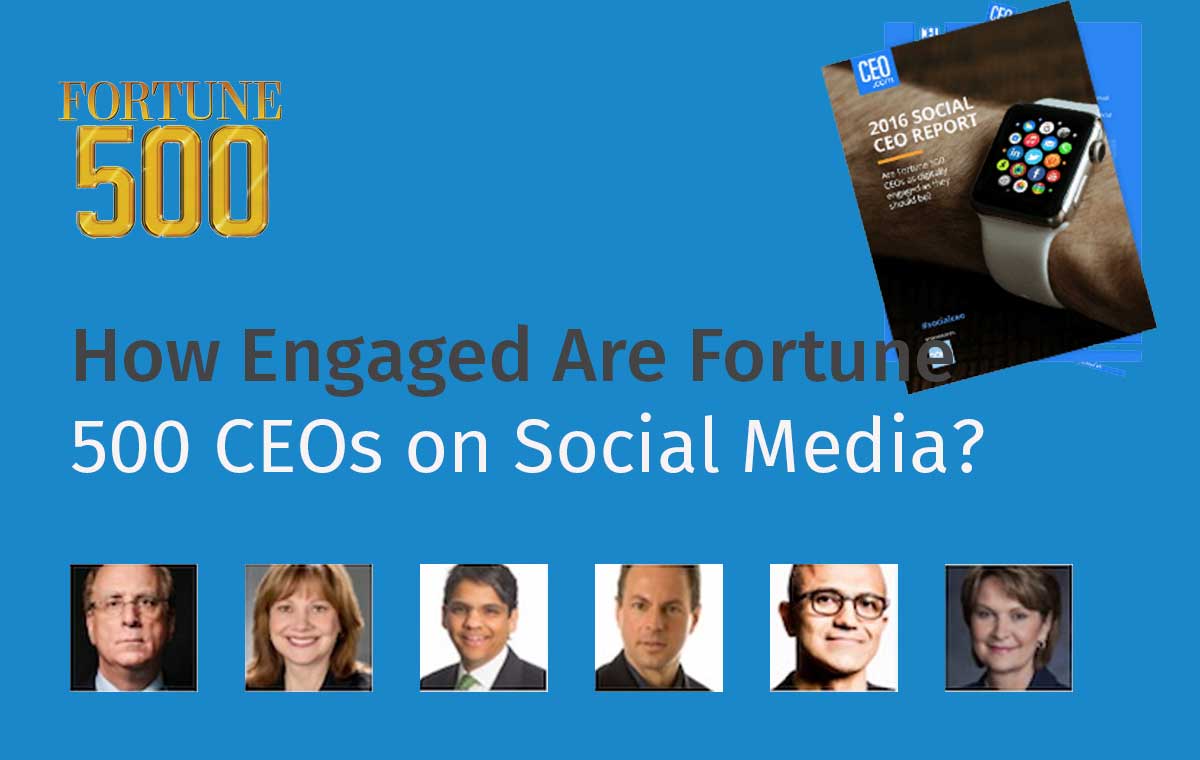 Fortune 500 CEOs on Social Media 2016 [Infographic] » Skillz ME